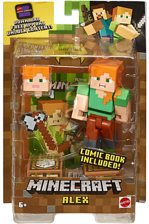 Minecraft Comic Maker Alex 3.25 Action Figure Mattel Toys - ToyWiz