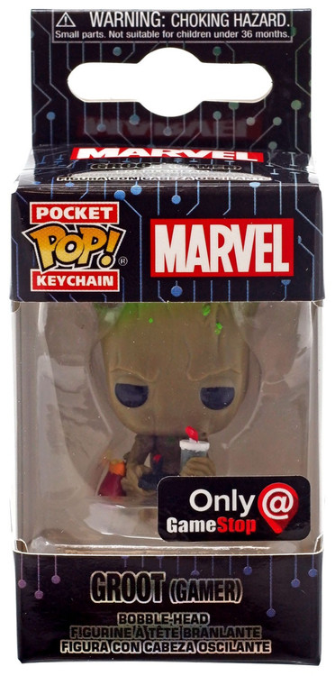 Funko Marvel Pocket POP Groot Exclusive Keychain Gamer, Sitting - ToyWiz