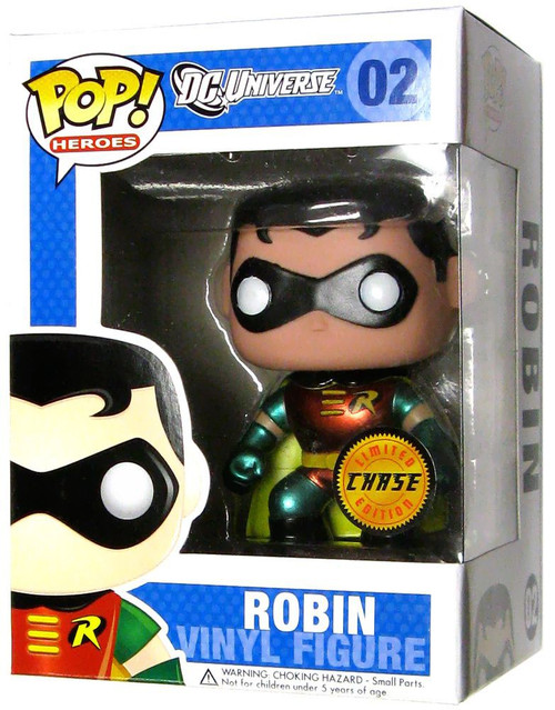 Funko DC Universe POP Heroes Robin Vinyl Figure 02 Metallic, Chase ...