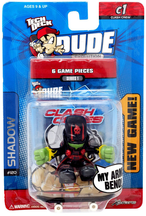 Tech Deck Evolution Clash Crew Series 1 Shadow Mini Figure 120 X ...