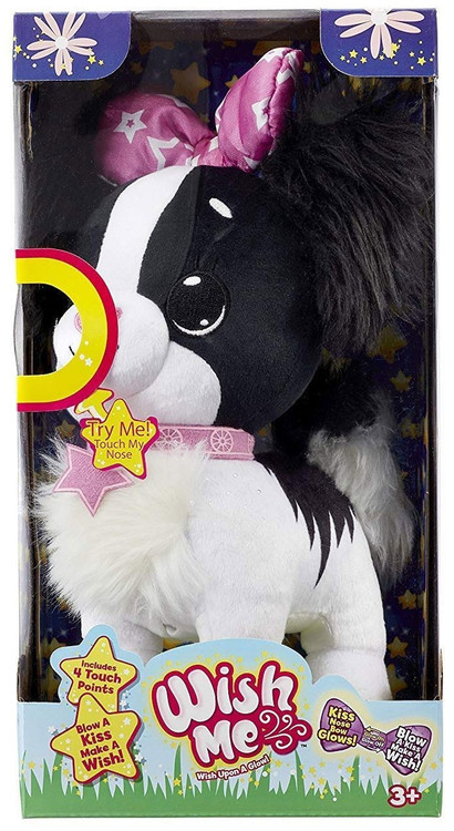 Wish Me Black White Puppy Plush with Sound Jay at Play - ToyWiz