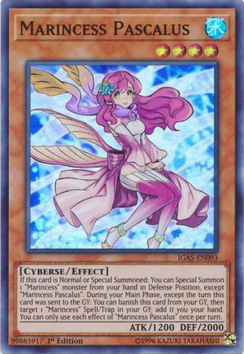 YuGiOh Ignition Assault Single Card Super Rare Marincess Pascalus IGAS ...
