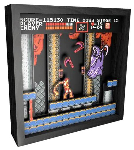 Castlevania Pixel Frames Castlevania Shadow Box Art 9 x 9 Kool Brands ...