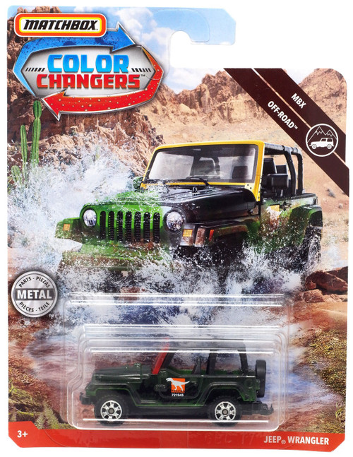 Matchbox Color Changers MBX Off-Road Jeep Wrangler Diecast Vehicle ...