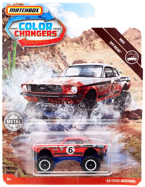 Matchbox Color Changers MBX Off-Road 68 Ford Mustang Diecast Vehicle ...