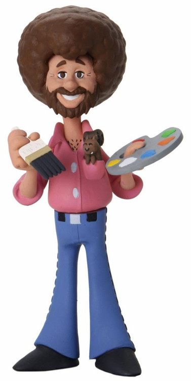 NECA Bob Ross Toony Classics Bob Ross 6 Action Figure Pink Shirt - ToyWiz