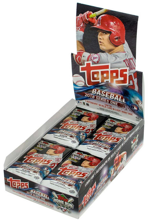 MLB Topps 2018 Series 1 Baseball Trading Card HOBBY Box 36 Packs - ToyWiz