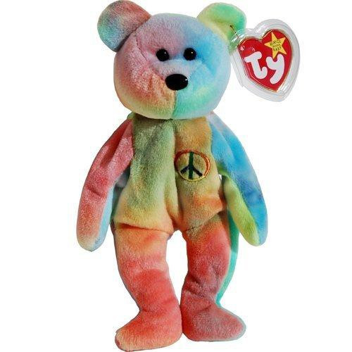 Beanie Babies Peace the Tye Dye Bear Beanie Baby Plush - ToyWiz