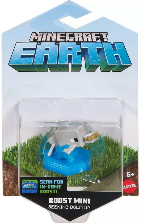 Minecraft Earth Boost Minis Seeking Dolphin Mini Figure Mattel Toys ...