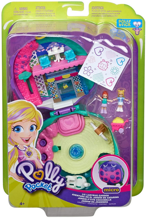 Polly Pocket Micro Lil Ladybug Garden Playset Mattel Toys - ToyWiz