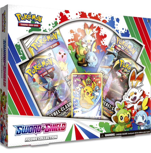Pokemon Grookey, Scorbunny Sobble Figure Collection 4 Booster Packs ...