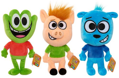 HobbyKids Adventures HobbyFrog, HobbyBear HobbyPig 6 Plush Figure 3 ...