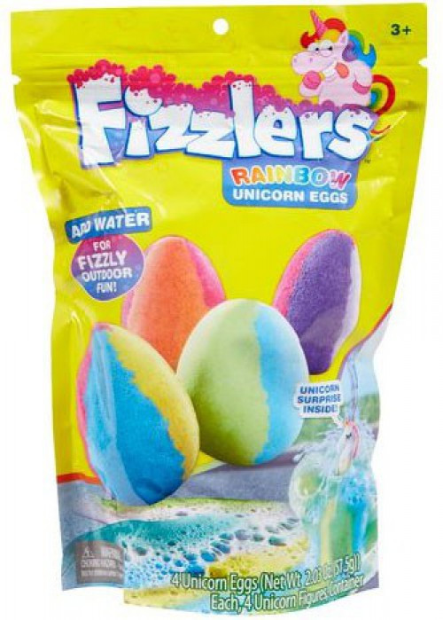 Fizzlers Rainbow Unicorn Eggs Foam Bomb 4-Pack Mattel - ToyWiz