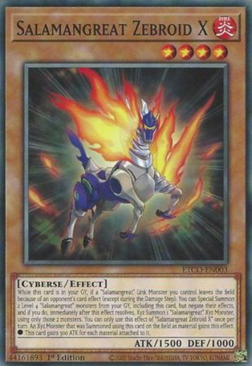 YuGiOh Eternity Code Single Card Common Salamangreat Zebroid X ETCO-EN003 - ToyWiz