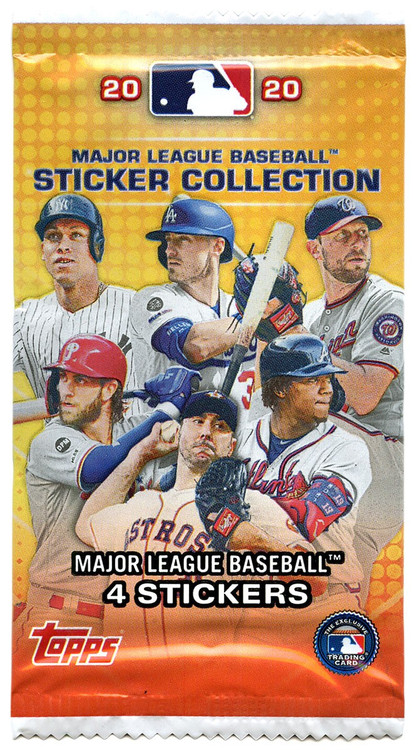 MLB Topps 2020 Baseball Sticker Collection Pack 4 Stickers - ToyWiz