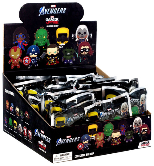 Marvel 3D Figural Foam Bag Clip Series 1 Avengers Game Mystery Box 24 ...