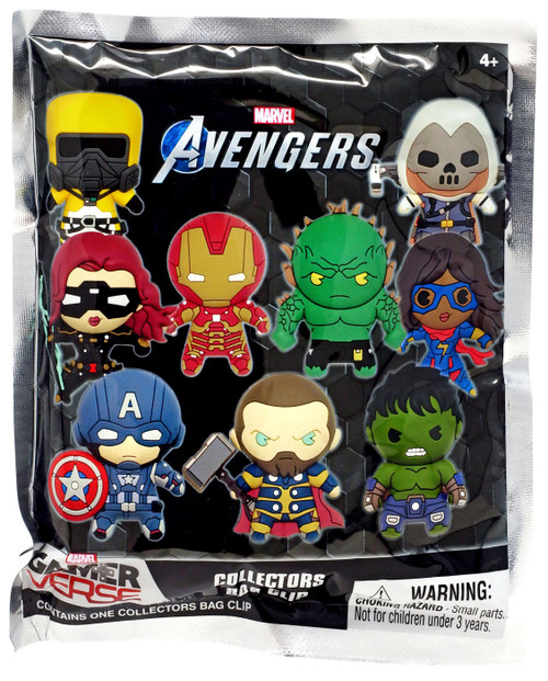 Marvel 3D Figural Foam Bag Clip Series 1 Avengers Game Mystery Pack 1 ...