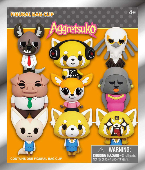 Aggretsuko 3D Figural Foam Bag Clip Aggretsuko Mystery Pack 1 RANDOM ...