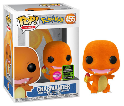Funko Pokemon POP Games Charmander Exclusive Vinyl Figure 455 Flocked ...