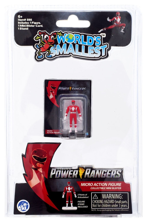Worlds Smallest Mighty Moprhin Power Rangers Red Ranger Micro Figure ...