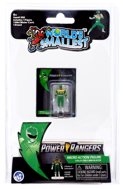 Worlds Smallest Mighty Moprhin Power Rangers Green Ranger Micro Figure ...