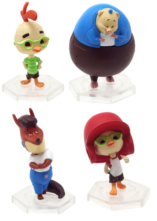 Disney Chicken Little Gacha 2 Inch Micro Chicken Little Set of 4 2 PVC Figures Yujin ToyWiz