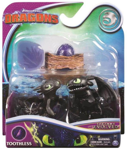 Dragons Legends Evolved Evolution Toothless 3 Figure 2-Pack Spin Master ...