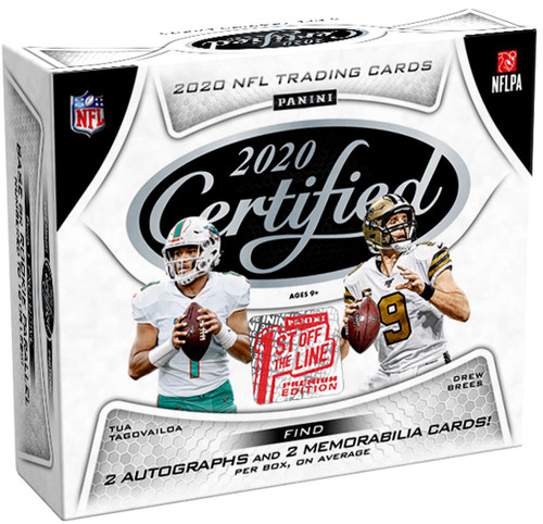 NFL Panini 2020 Certified Football Trading Card Box FOTL First Off The ...