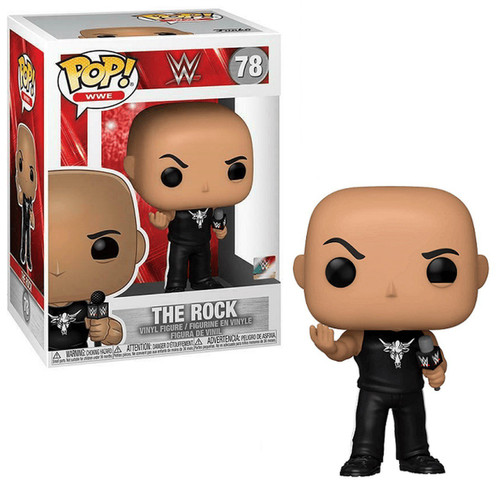 Funko WWE Wrestling NWSS POP WWE The Rock Vinyl Figure 78 - ToyWiz