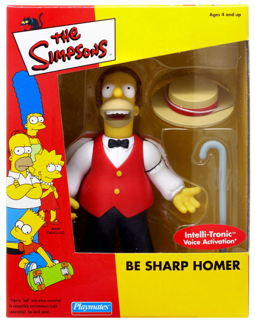 The Simpsons Homer Simpson Exclusive Action Figure Be Sharp Playmates ...