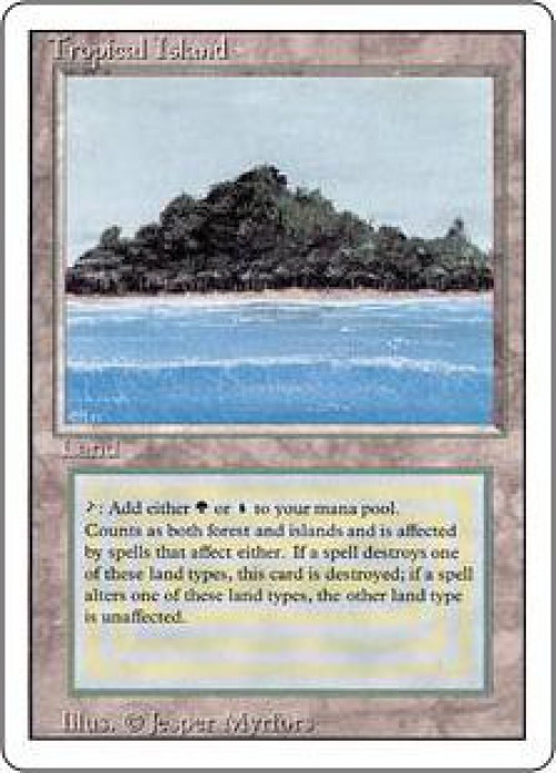 Magic The Gathering Revised Single Card Rare Tropical Island Moderately ...