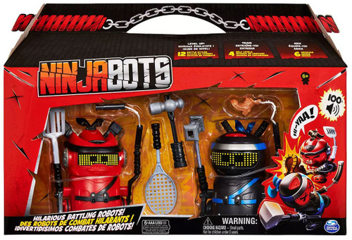 Ninja Bots Ninja Bots 2-Pack Red Black Spin Master - ToyWiz