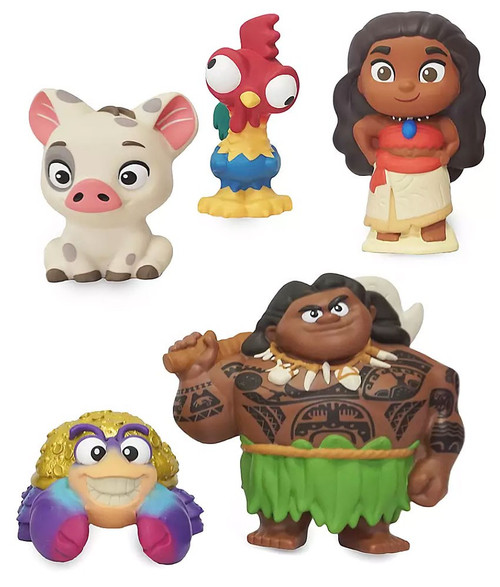 Disney Moana Moana, Maui, Pua, Hei-Hei Tomatoa Exclusive 5-Figure Bath ...