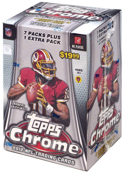 NFL Topps 2012 Chrome Football Trading Card BLASTER Box 7 Packs 1 Extra ...