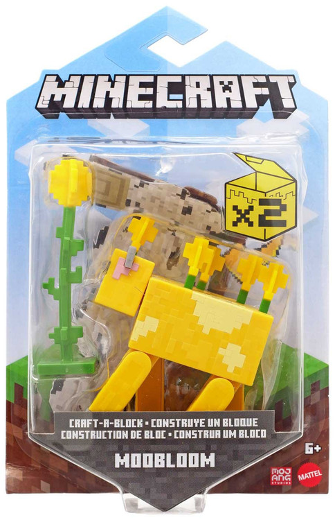 Minecraft Craft-A-Block Moobloom 3.25 Action Figure Mattel Toys - ToyWiz