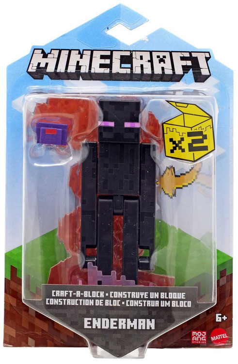 Minecraft Craft-A-Block Enderman 3.25 Action Figure Mattel Toys - ToyWiz