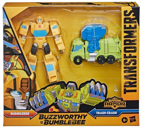 Transformers Buzzworthy Bumblebee Spark Armor Bumblebee Trash Crash ...
