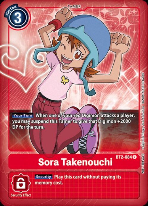 Digimon Trading Card Game Release Special Booster Single Card Rare Sora Takenouchi BT2-084 ...