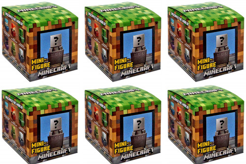 Minecraft Minecart Series 1 LOT of 6 Mystery Packs Mattel Toys - ToyWiz