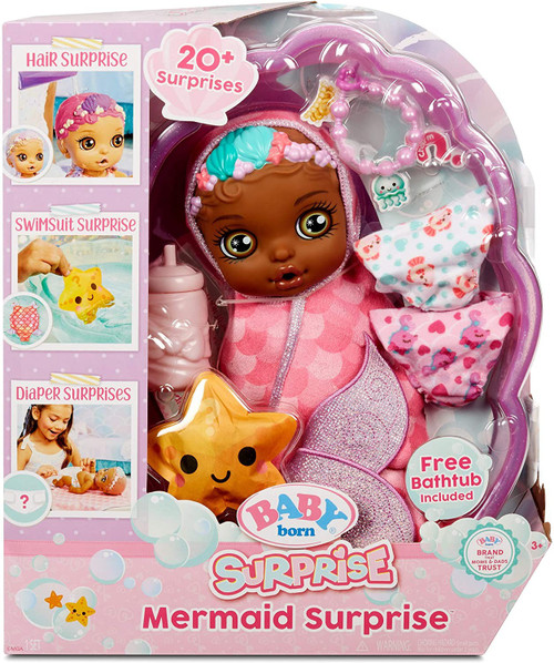Baby Born Mermaid Surprise Doll Pink Swaddle MGA Entertainment - ToyWiz