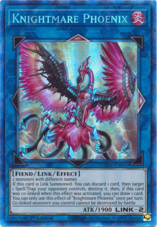 YuGiOh Genesis Impact Single Card Collector Rare Knightmare Phoenix ...