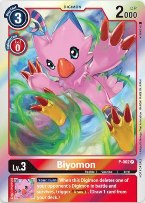 Digimon Trading Card Game Promo Cards Single Card Promo Biyomon P-002 ...