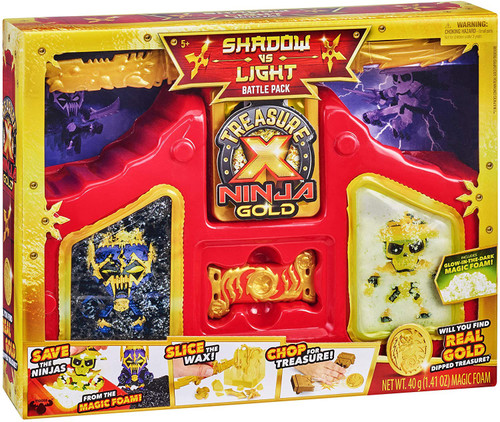 Treasure X Series 6 Ninja Gold Shadow vs. Light Battle Pack Moose Toys ...