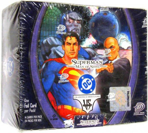 DC VS System Trading Card Game Superman Man of Steel Booster Box 24 ...