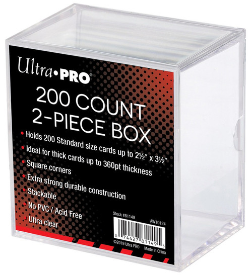 Ultra Pro Card Supplies 200 Count 2-Piece Storage Box - ToyWiz