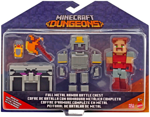 Minecraft Dungeons Full Metal Armor Battle Chest 3.25 Action Figure ...