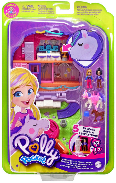 Polly Pocket Micro Jumpin Style Pony Compact Playset Mattel Toys - ToyWiz