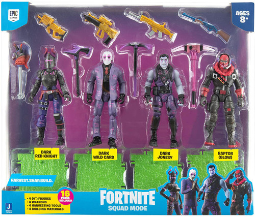 Fortnite Dark Red Knight, Dark WIld Card, Dark Jonesy Raptor Glow 4 ...