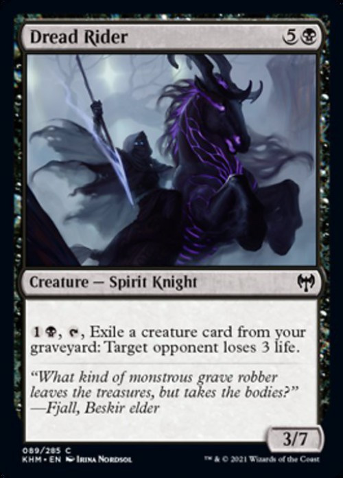 Magic The Gathering Trading Card Game Kaldheim Single Card Common Dread ...
