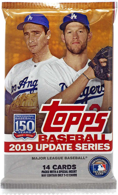 MLB Topps 2019 Update Baseball Trading Card Pack 14 Cards - ToyWiz